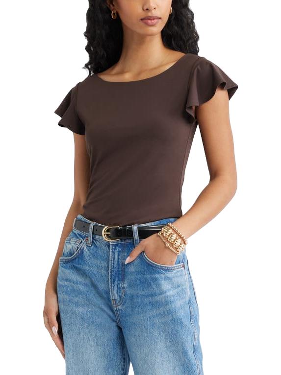 OPEN EDIT Open Edit Flutter Sleeve Top